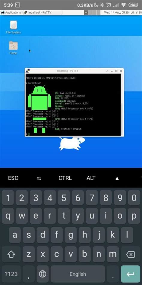 Android 8 1 0 Termux Xfce — Скриншоты — Галерея