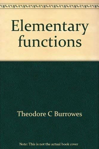 elementary functions an algorithmic approach the intext series in