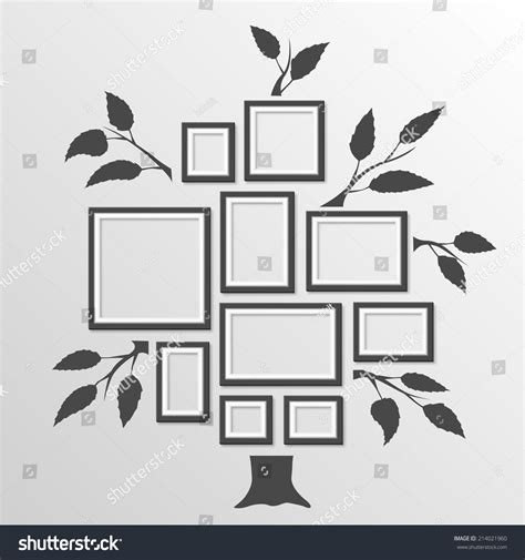 Tree Frames On Wall Tree Photo Stock Vector Royalty Free Shutterstock