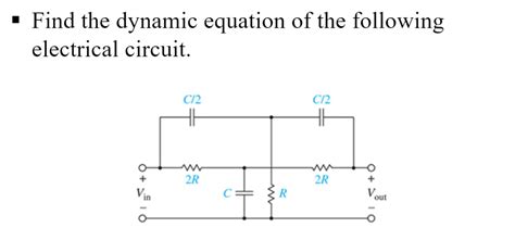 find the dynamic equation of the following electrical