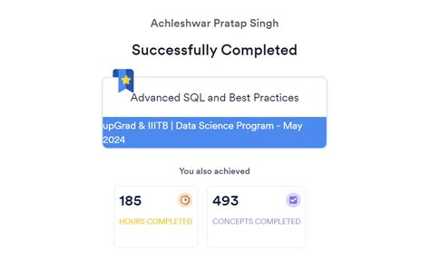 Learn Advance Sql From Iiit Bangalore Achleshwar Pratap Singh Posted On The Topic Linkedin