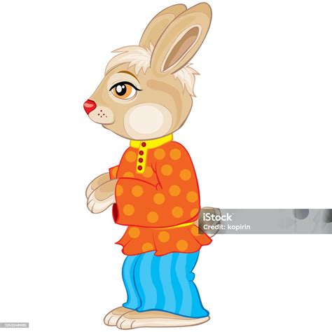 셔츠와 바지 동화 캐릭터 만화 일러스트 흰색 배경에 고립 된 개체 벡터 일러스트 귀여운에 대한 스톡 벡터 아트 및 기타 이미지 귀여운 낙서 드로잉 늑대 Istock