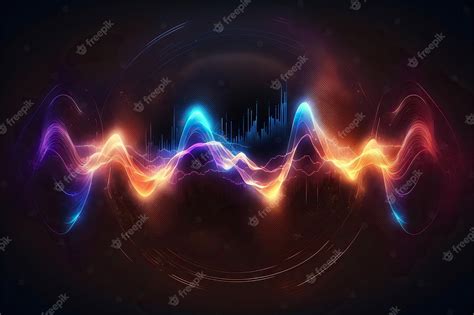 Premium Photo Abstract Sound Waves Audio Waveform Music Wave Hud Interface Elements