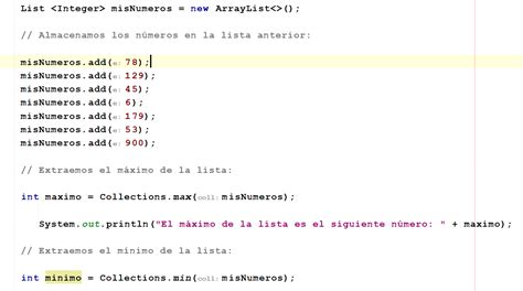 Encontrar El Valor Máximo Y Mínimo De Una Lista En Java Hablemos De Informática