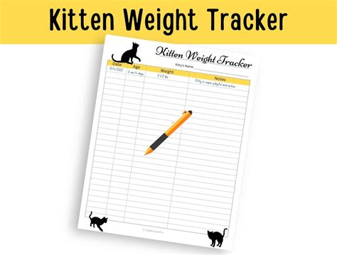 Kitten Weight Chart Printable At Cindy Ehrhardt Blog