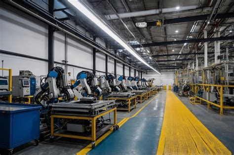 Factory Automation With Robotics And Ai For Realtime Adjustments Premium Ai Generated Image
