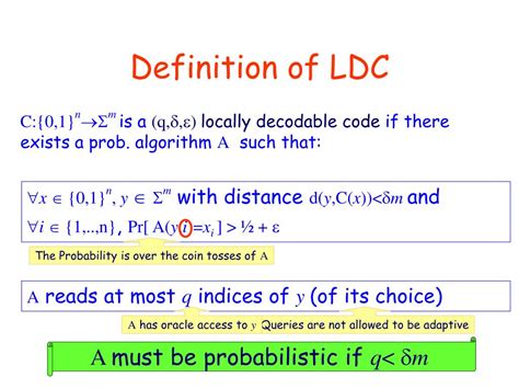 Ppt Locally Decodable Codes Powerpoint Presentation Free Download