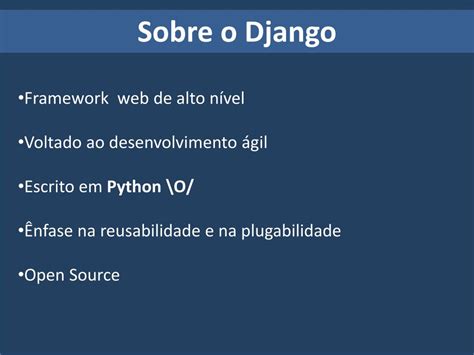 Ppt Introdução Ao Framework Django Powerpoint Presentation Free