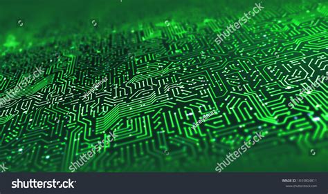 circuit board pattern close cpu data stock illustration 1833804811