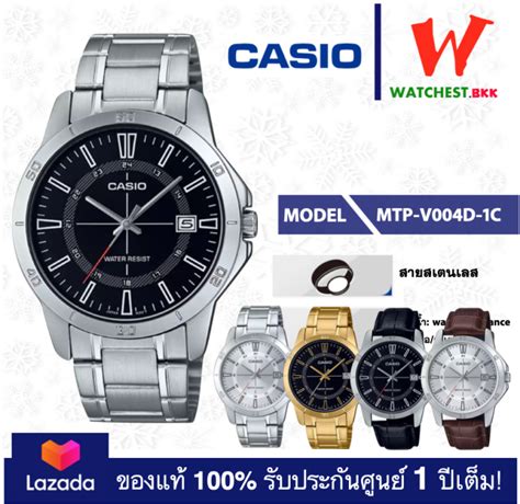 New รุ่นใหม่ล่าสุด Casio นาฬิกาข้อมือผู้ชาย Mtp V004 รุ่น Mtp V004d Mtp V004g Mtp V004l