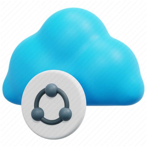 cloud connection technology computing data ui 3d icon download