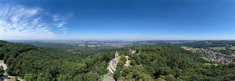 Panoramic Forest View With Cityscape And Blue Sky Stock Image Image Of Germany Cityscape