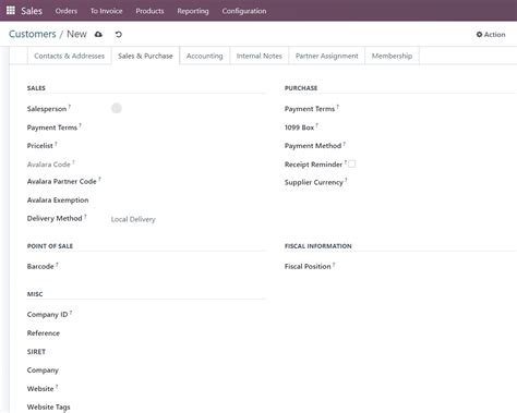 Configure Create New Customers In Odoo Sales App