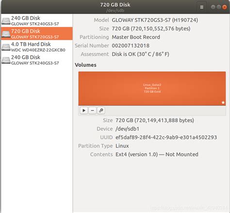 【linux】linux下挂载新硬盘（图形化使用ubuntu自带disks） 乌班图挂载硬盘到桌面 csdn博客