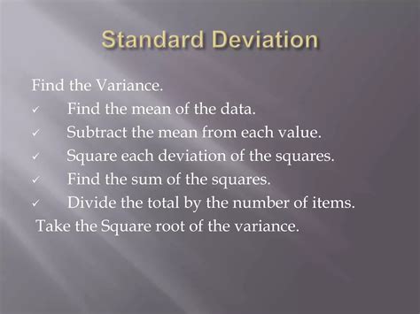 Standard Deviation And Variance Ppt