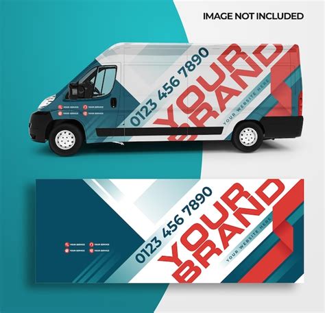 Premium Vector Modern Red Green Express Van Car Wrap Sticker Decal Design For Brand Or Company