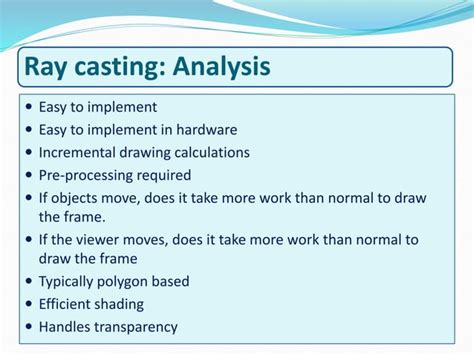 Ray Casting Algorithm By Mhm Pptx