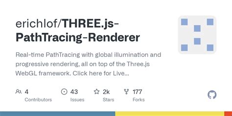 github erichlof three js pathtracing renderer real time pathtracing
