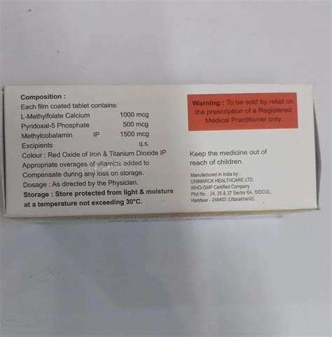 L Methylfolate Tablets At ₹ 150 Stripe Hasanpur Nangla East Delhi New Delhi Id 2853488076430