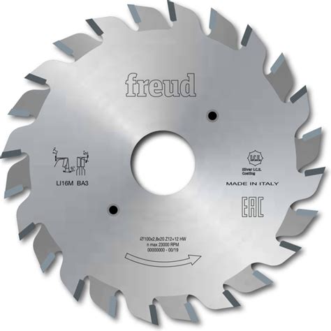 Пильный диск подрезной 100х2.8-3.6х20 мм, Z12+12 Freud LI16M BA3 ...