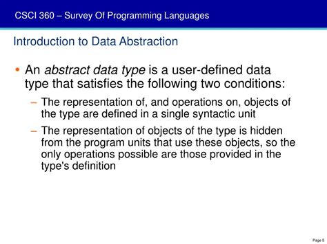 Ppt Csci 360 Survey Of Programming Languages Powerpoint Presentation