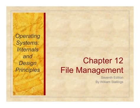 File Management In Operating System Ppt