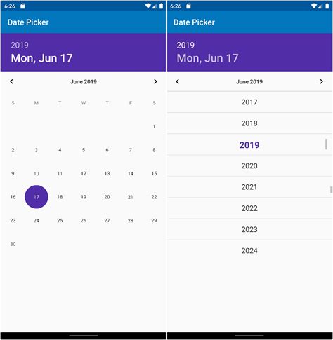 afollestad date picker 📅 custom responsive date picker widget for