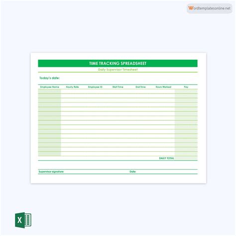 excel time tracking spreadsheet template