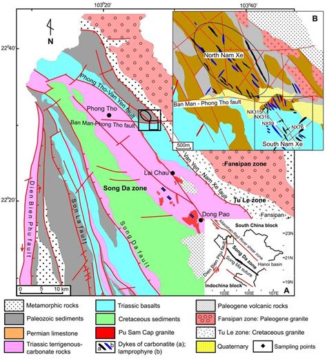 Geological Map Of The Song Da Structre Zone Revised After 16 22