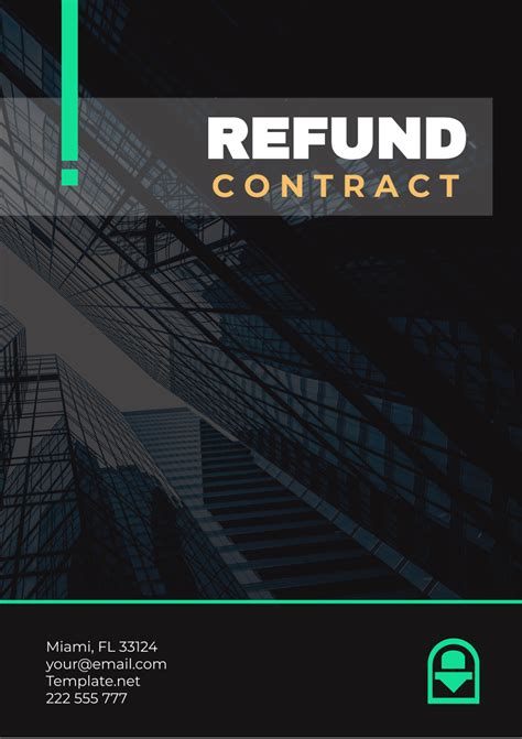 Free Refund Contract Template To Edit Online