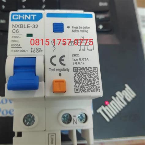 Jual Rcbo Chint Elcb Mcb Nxble 32 1p N 6ka 6a 32a Chint 30ma 32a