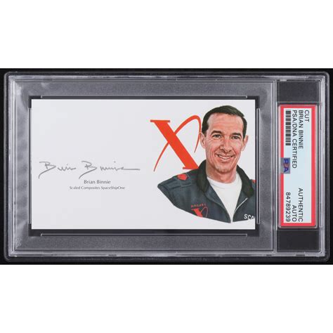 Brian Binnie Signed Cut Signature Psa Nasa Spaceshipone Test Pilot Pristine Auction