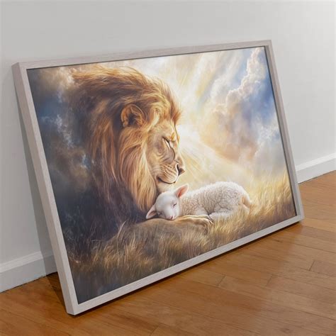The Lion And The Lamb Symbol Of Strength Peace And Divine