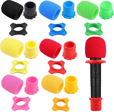 10 Set Handheld Microphone Protection Foam Mic Cover Set Including 10 Pcs Foam