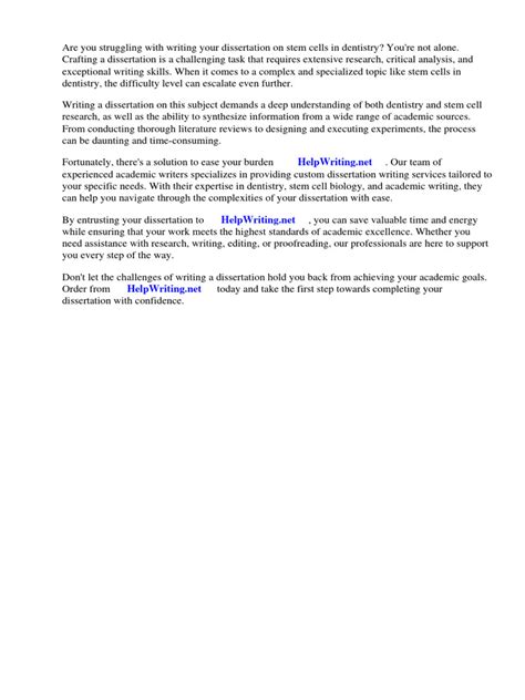Library Dissertation On Stem Cells In Dentistry Pdf Stem Cell