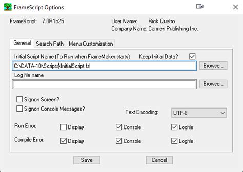 solved error loading framescript scripts when framemaker adobe