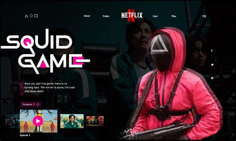 squid game ui concept behance