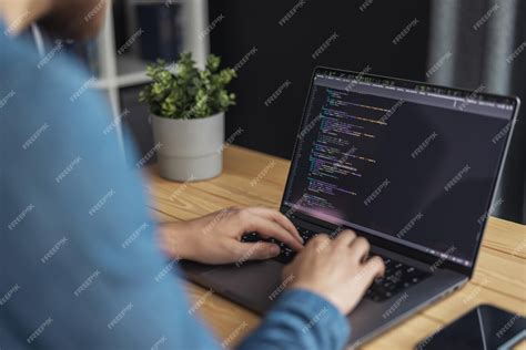 Premium Photo Programmer Man Coding On Laptop It