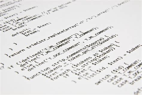 Php Programming Code Print Stock Photo Image Of Isolated