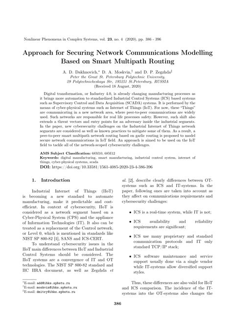 Pdf Approach For Securing Network Communications Modelling Based On Smart Multipath Routing