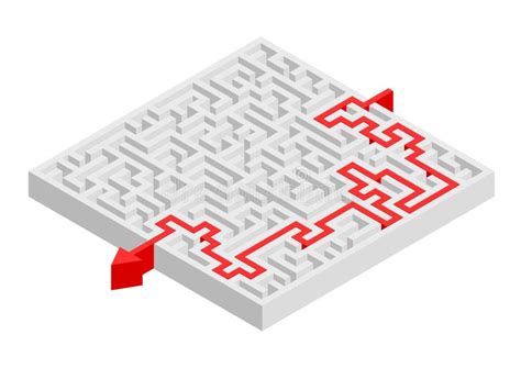 Complex Maze Solution Stock Illustration Illustration Of Look 37166888
