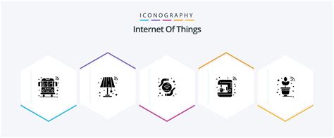 Internet Of Things 25 Glyph Icon Pack Including Sensor Smart Technology Maker House 19668295