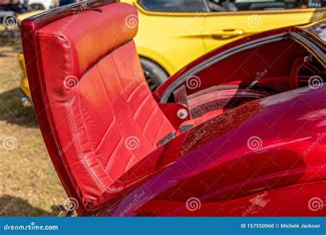 Dicky Seat In Beautiful Red Vintage Car At Community Car Display