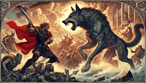 The Epic Battle Of Odin And Fenrir A Norse Mythology Showdown The