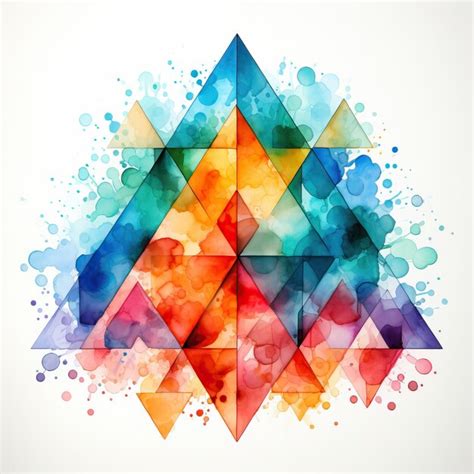 Premium Vector Geometric Vector Watercolor Vector On White Background
