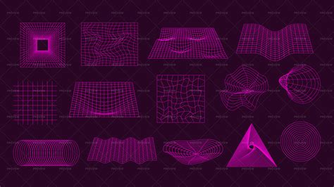 14 y2k pink geometric mesh elements graphics motion array