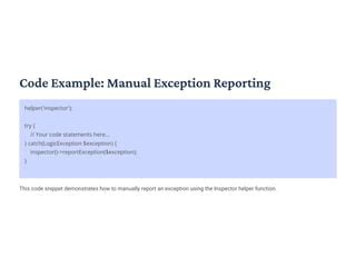 CodeIgniter Monitoring Library Native Integration Zero Configurations PDF