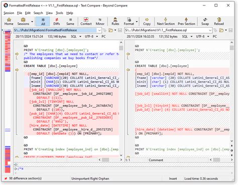 Finding Significant Differences In Flyway SQL Migration Code Redgate