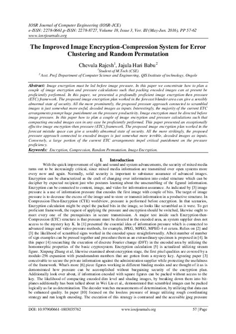 Pdf The Improved Image Encryption Compression System For Error