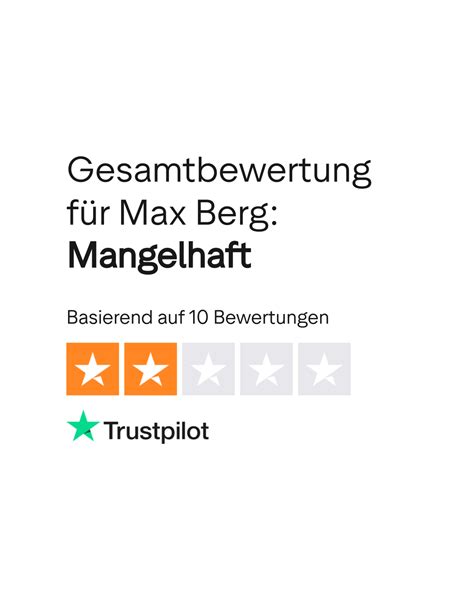 Bewertungen Zu Max Berg Lesen Sie Kundenbewertungen Zu Max